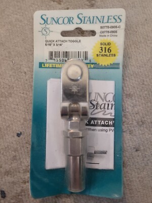 Suncor Stainless Quick Attach Toggle 5/16" X 3/16" | eBay