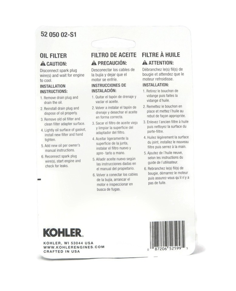 (12 Pack) Pro Performance Anti-drain Oil Filter for Kohler 52 050 02 ...