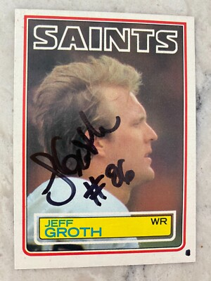 Jeff Groth signed NEW ORLEANS SAINTS card 1983 Topps | eBay