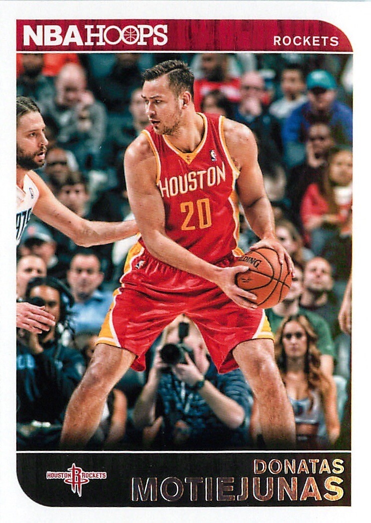 Donatas Motiejunas 2014-15 NBA Hoops Basketball Base Card #124 Houston ...