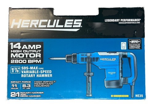 Hercules HE35 14 Amp 1-7/8" SDS Max Variable Speed Rotary Hammer *NEW ...