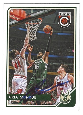GREG MONROE MILWAUKEE BUCKS SIGNED CARD BOSTON CELTICS PISTONS RAPTORS ...