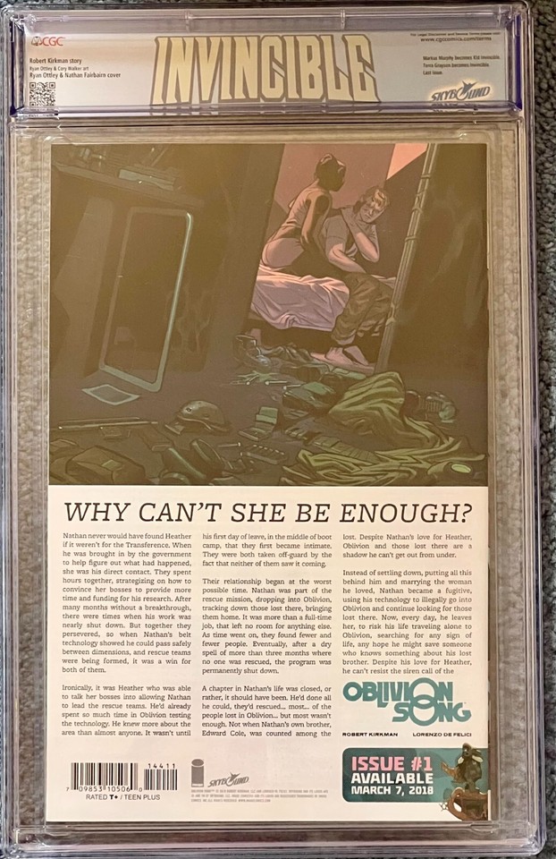 Invincible 144 CGC 9.8 Final Issue Emperor Argall Amazon Prime Custom ...