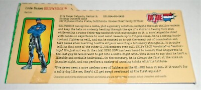 G I JOE File I.D. Card Filecard 2003 Shipwreck V6 | eBay