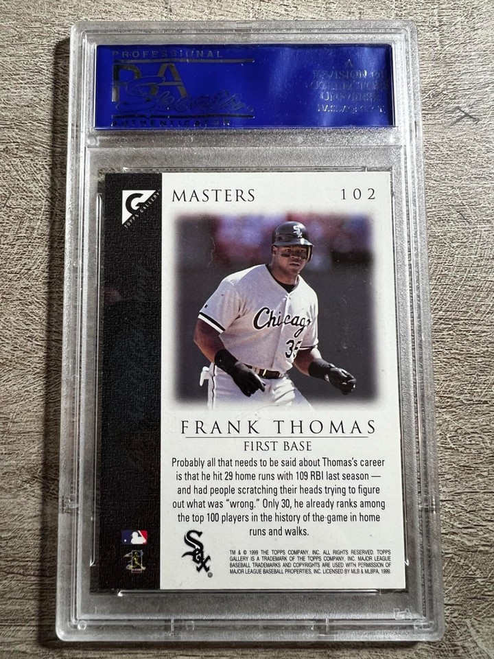 1999 Topps Gallery #102 Frank Thomas MAS - PSA 9 Mint 9 | eBay