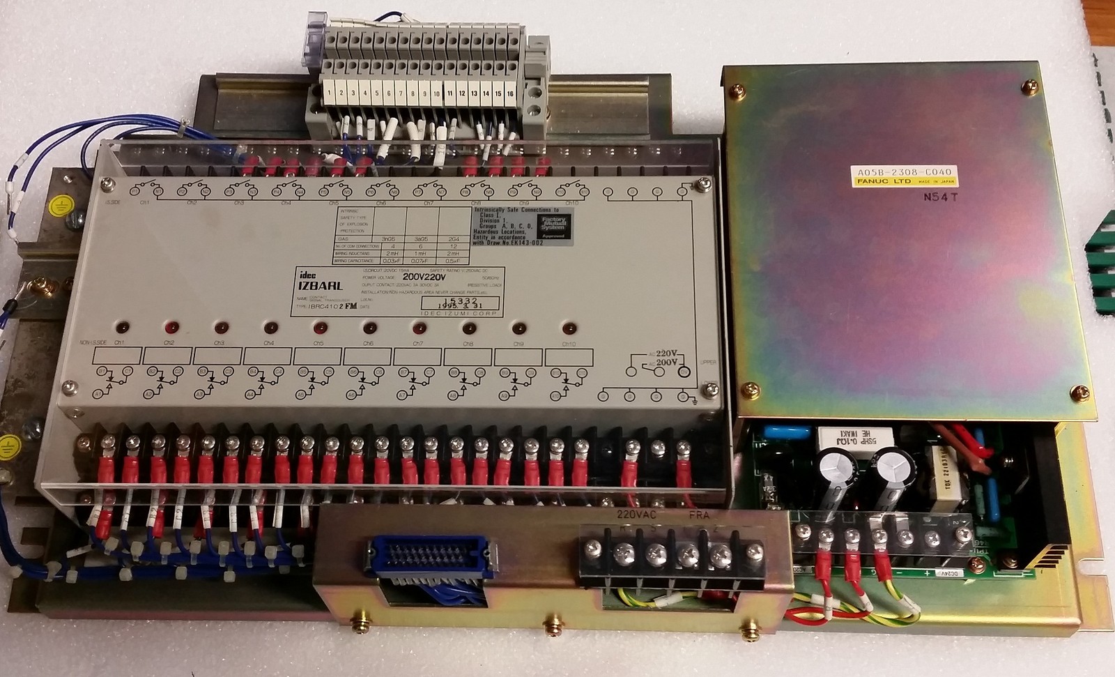 FANUC Purge Assembly Module A05b-2308-c040 IDEC Ibrc4102fm Signal ...