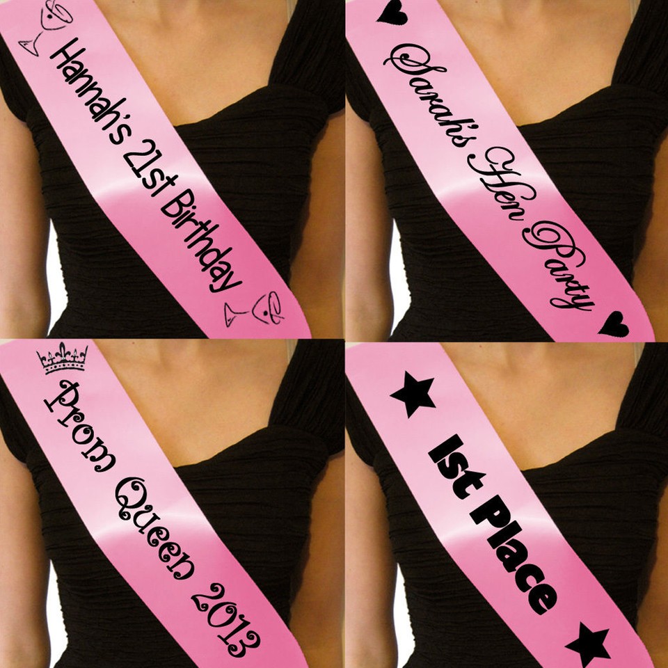 PERSONALISED HEN PARTY SASHES NIGHT DO SASH CHEAP ACCESSORIES BRIDE TO ...