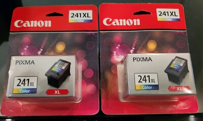 Two(2) Genuine Canon CL-241XL Color Ink Cartridges High-Yield, New ...