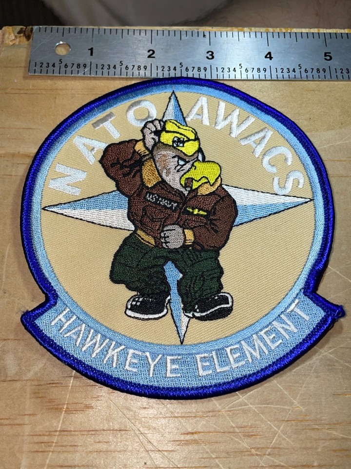 1970s/1980s? US NAVY PATCH-NATO AWACS-HAWKEYE ELEMENT-ORIGINAL USN ...