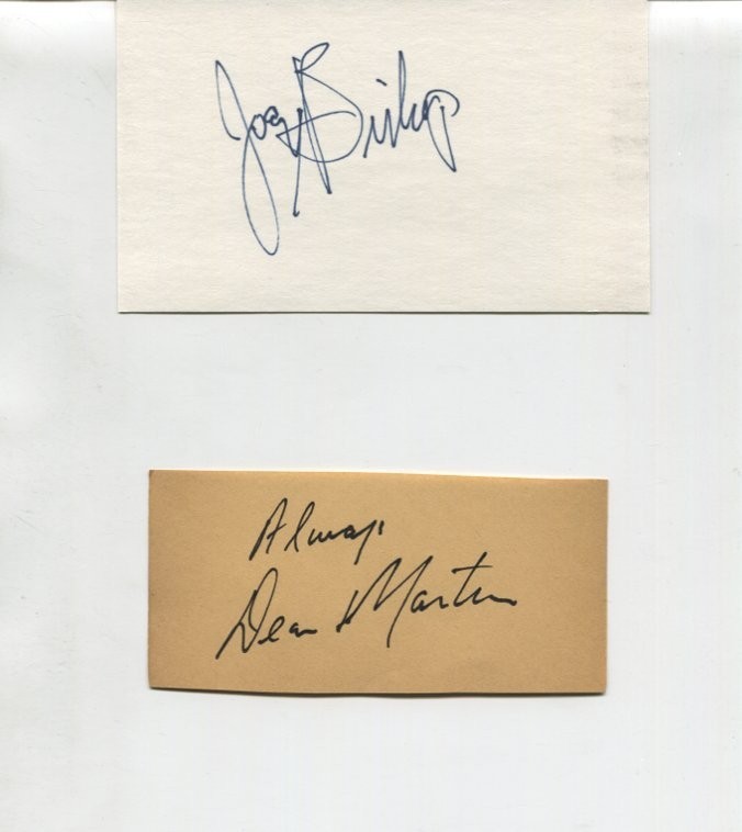 The Rat Pack DEAN MARTIN & JOEY BISHOP signed AUTOGRAPH 695 | eBay