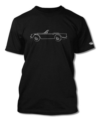 Triumph TR4 TR5 Convertible T-Shirt - Men - Side View - Black - 2 Extra ...