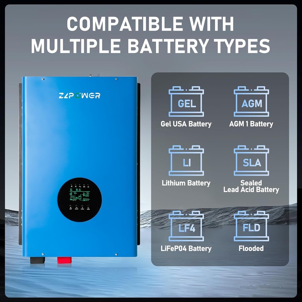 12000W 48V Peak 36000W Split Phase Pure Sine Wave Power Inverter Low ...