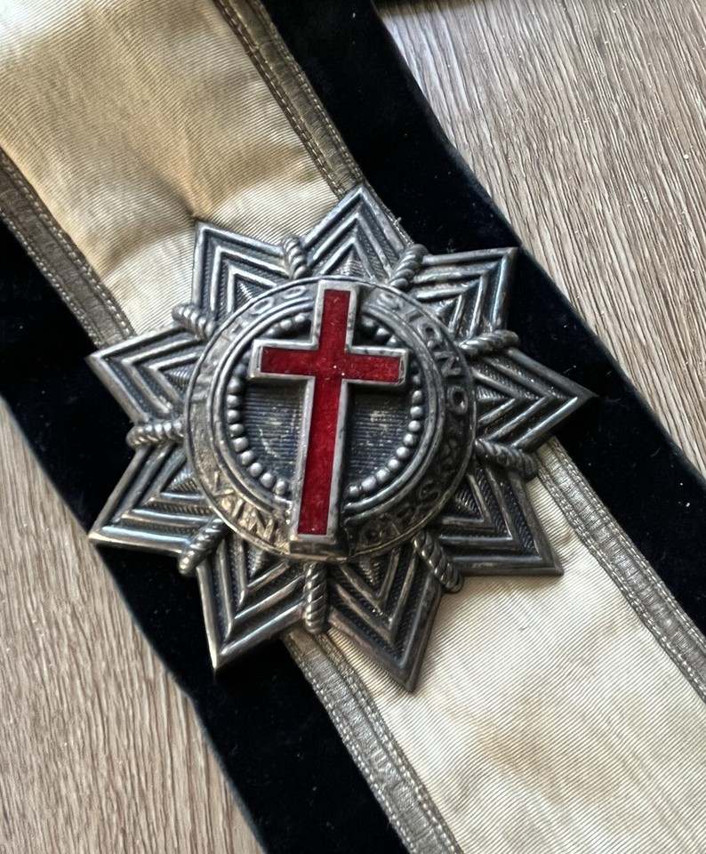 Masonic knights templar grand commandery Vintage Sash | eBay