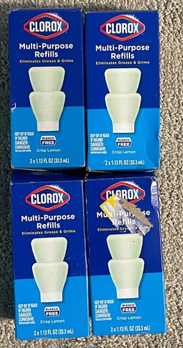 4 Boxes Clorox Multi-Purpose Cleaner Refills 8 Total Refills Crisp ...