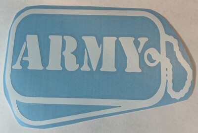 ARMY Dog Tag High Quality Die Cut Vinyl Decal Outdoor Sticker USMC AIR ...