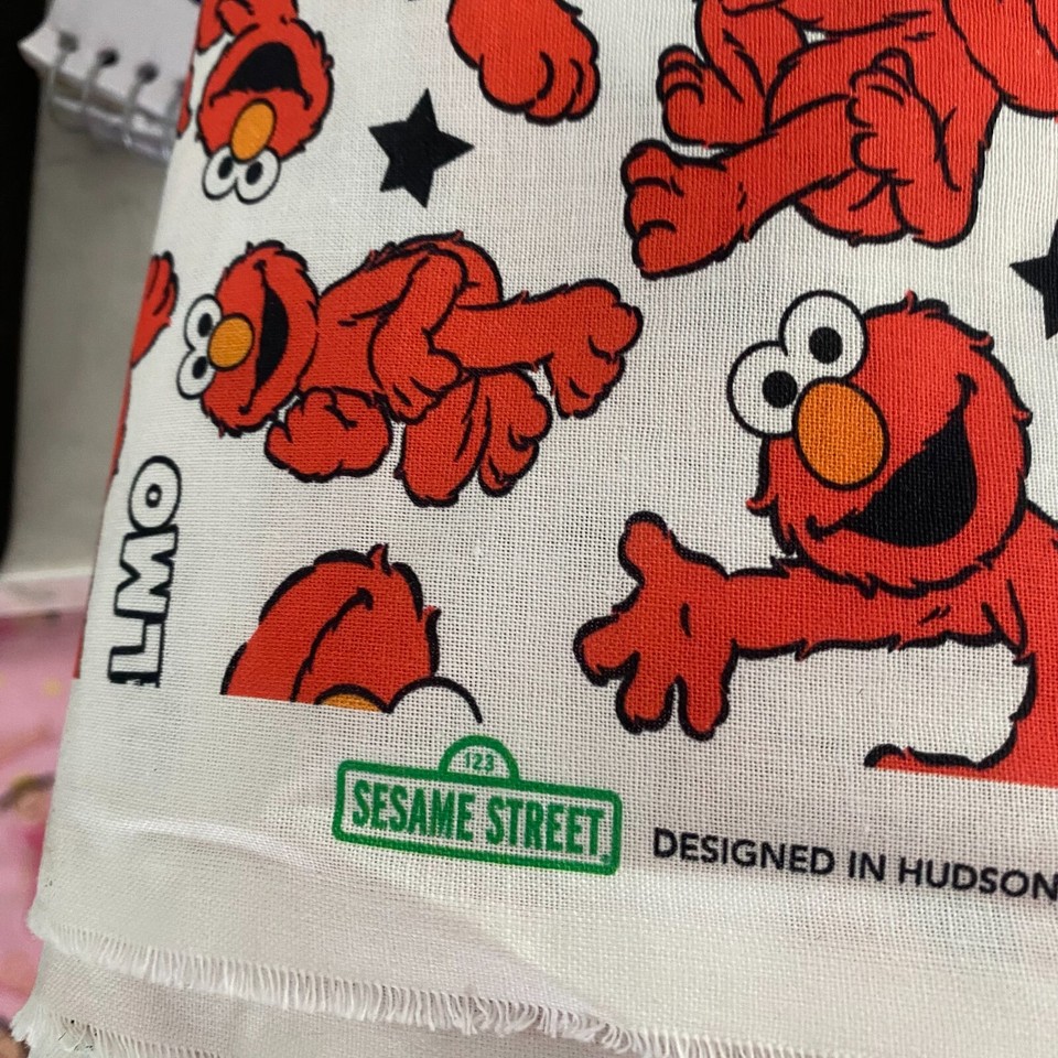 Sesame Street Elmo White Red By Joann's 100% Cotton Fabric By The Yard ...