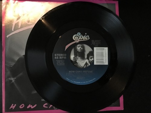 Heart How Can I Refuse & Johnny Moon Epic w/ PICTURE SLEEVE 45 VG+ | eBay