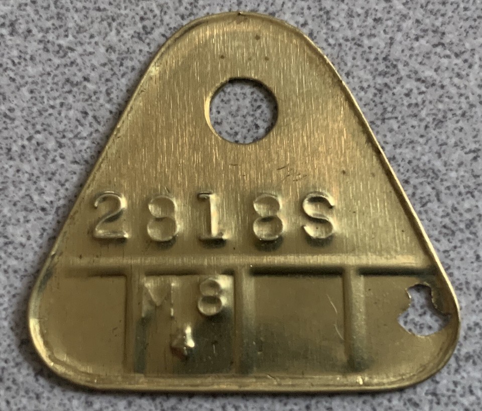 1959 2818S CORVETTE & CHEVY CARTER WCFB BRASS CARB ID TAG NEW -DATE ...