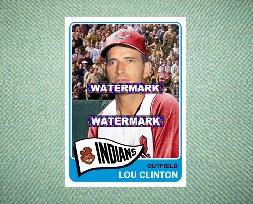 Lou Clinton Cleveland Indians 1965 Style Custom Baseball Art Card | eBay
