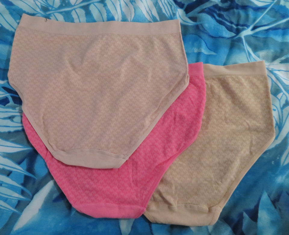 NWOT 3 pr Tahari women briefs panties Lg Pink Tan Heart Design Logo ...