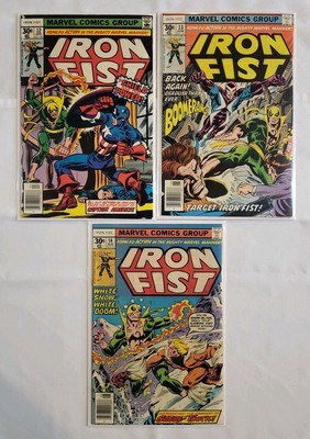 Iron Fist #12 13 14 1977 Marvel Comics Lot of 3 Keys 1st Sabretooth Mid ...