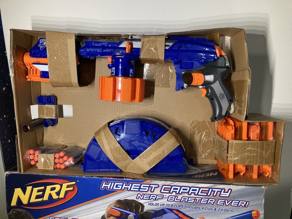 NEW (open-box)Nerf Hail Fire N-Strike Elite Semi Automatic Blaster Dart ...