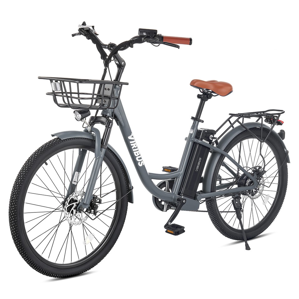 VIRIBUS 26" Electric Bike Bicyle 7 Speed Adults ebike for Women Women ...