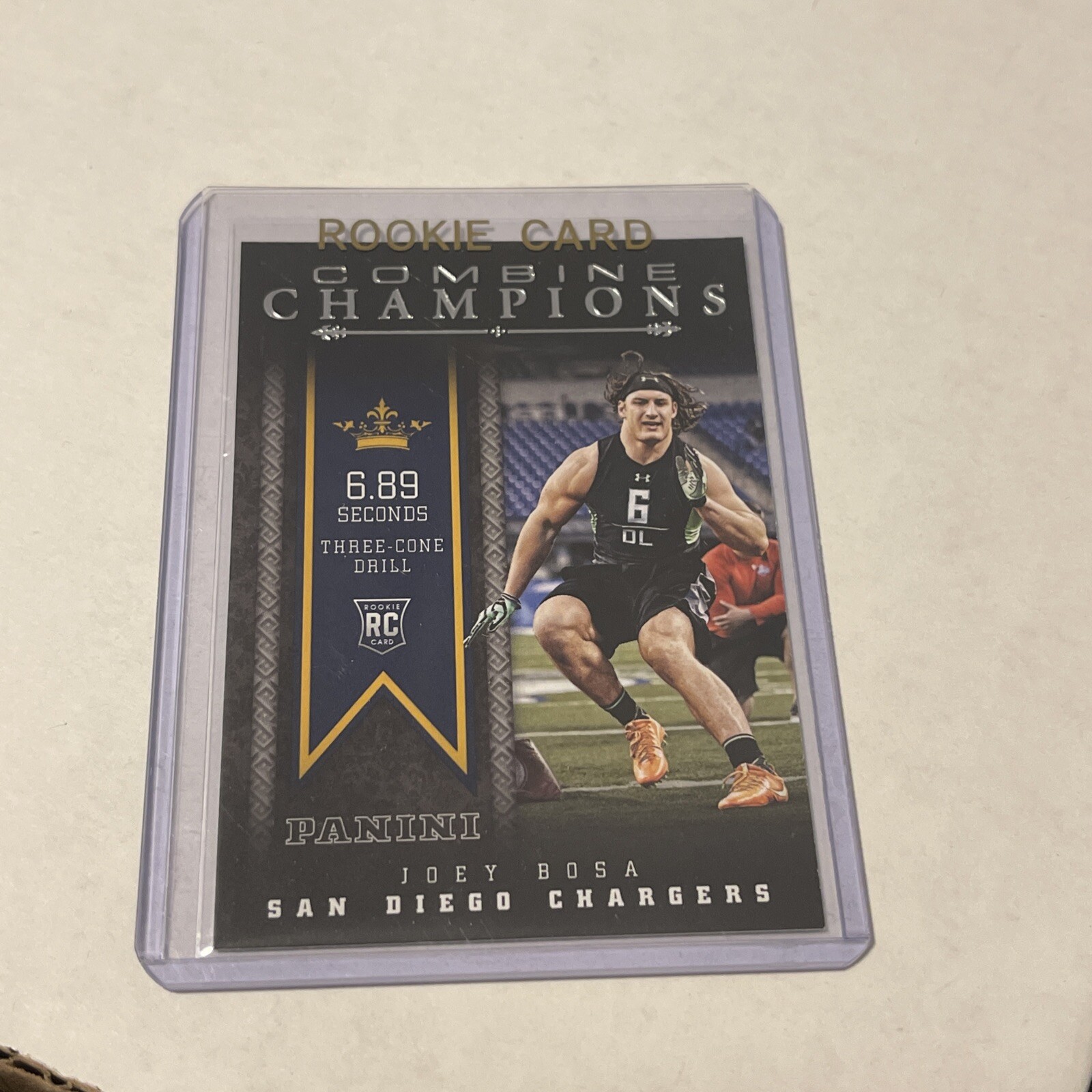 2016 PANINI FOOTBALL JOEY BOSA COMBINE CHAMPIONS ROOKIE CARD No.20 ...