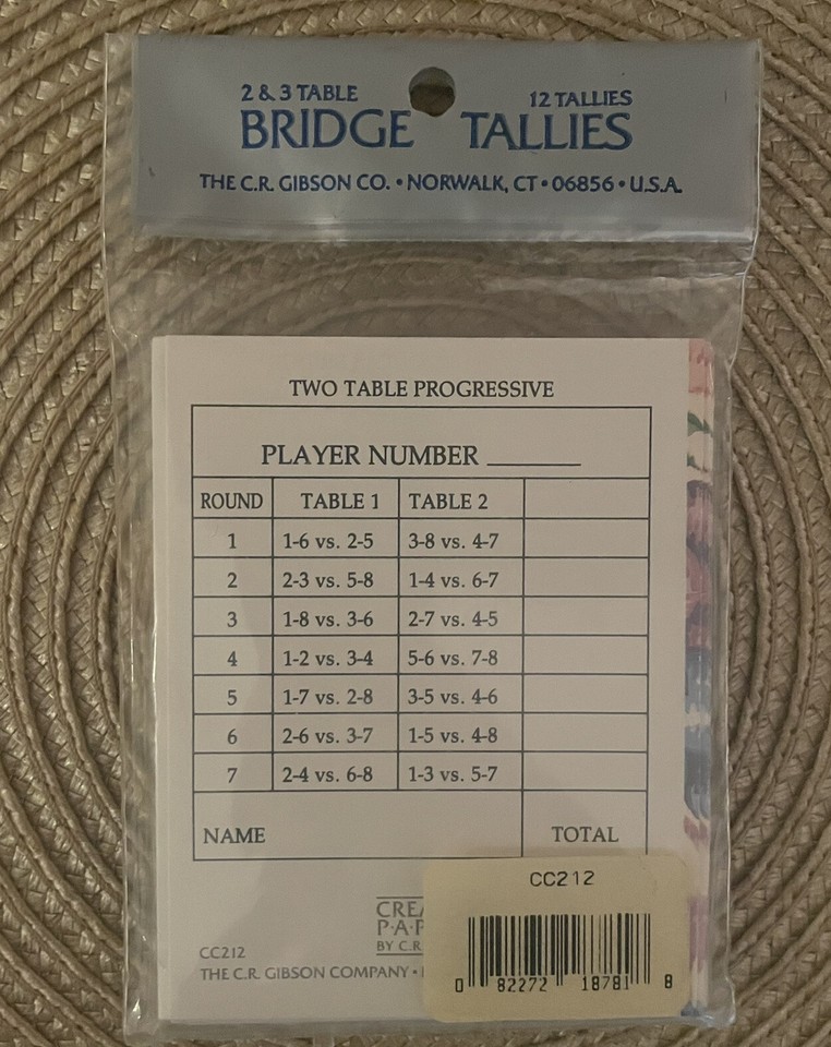 NEW VTG - Creative Papers by CR Gibson Co - 12 Bridge Tallies - Floral ...