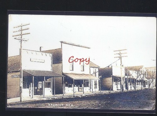 REAL PHOTO BRUNING NEBRASKA DOWNTOWN MAIN STREET SCENE POSTCARD COPY | eBay