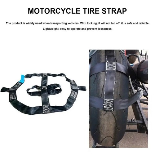 Universal Motorcycle Rear Wheel Handlebar Transport Bar Tie Down Strap ...