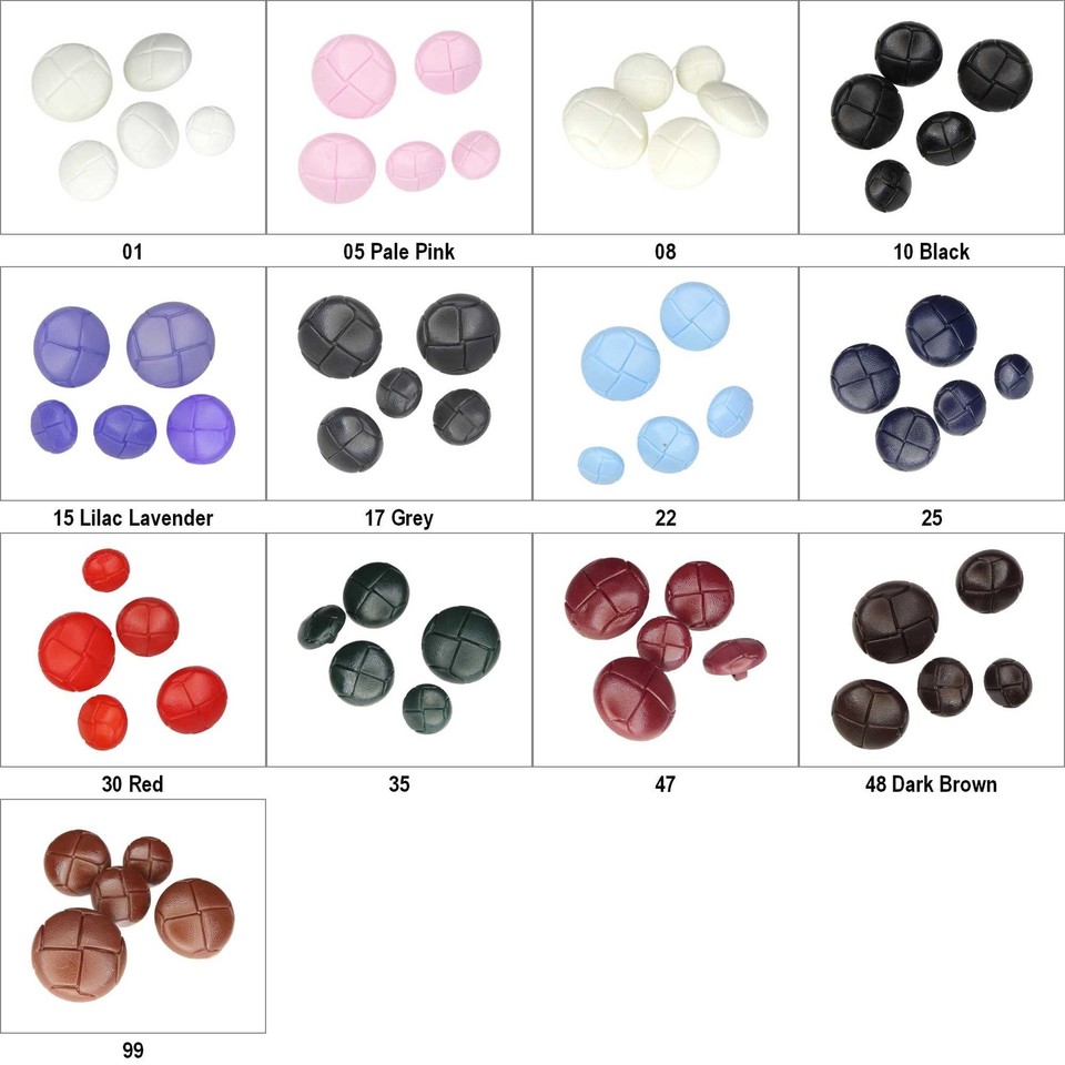 Football Buttons Tan Brown 15mm 18mm 20mm 23mm 25mm Leather Look BUY 2 ...