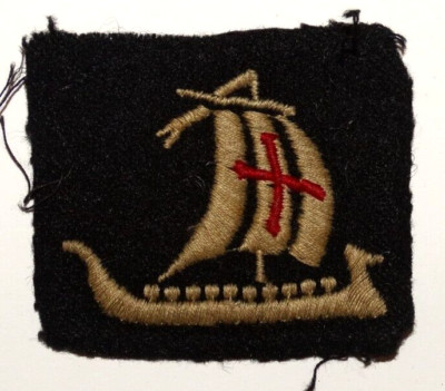 BRITISH MILITARY CAP BADGES, 5th Corps (V) Corps Embroidered Formation ...