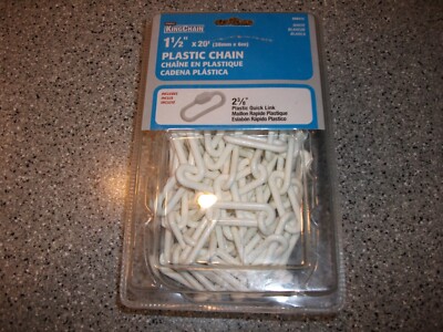 19FT. L - WHITE Plastic Chain 2"X 3/4'' LINKS | eBay