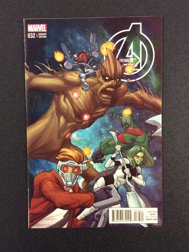 AVENGERS #32 Comic Book GUARDIANS OF THE GALAXY VARIANT Marvel Rocket ...