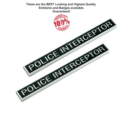 Fits 2 Crown Vic Interceptor Emblem Decal Explorer Charger Taurus | eBay