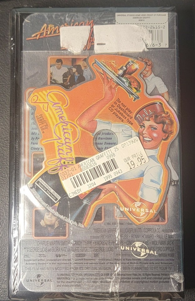 American Graffiti VHS, 1998 25th Anniversary Special Ed. Clamshell Case ...
