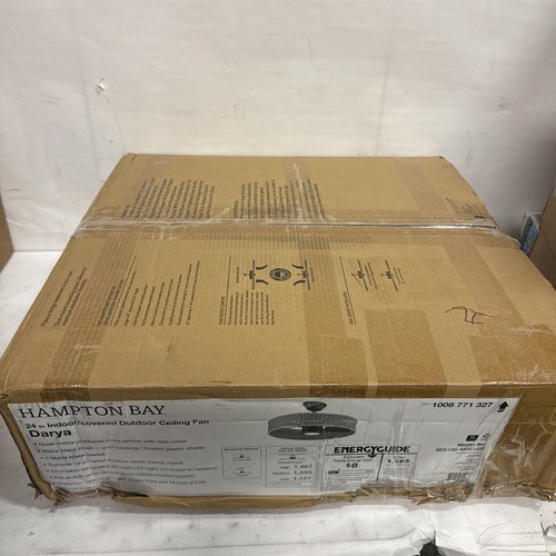 Hampton Bay Darya 25 in. Indoor/Outdoor Matte Black with Gray Wicker ...