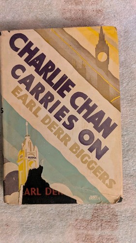 Earl Derr Biggers, CHARLIE CHAN CARRIES ON, 1930, HB, Fair DJ, Grosset ...