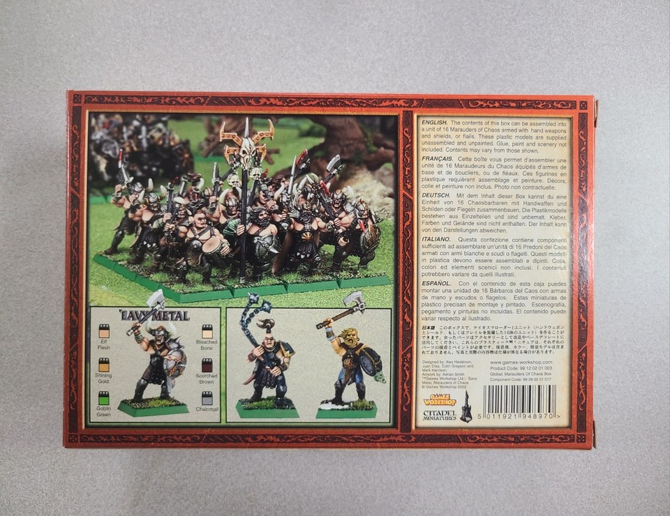 Warhammer Fantasy Marauders of Chaos Regiment New Open Box OOP WHFB ...