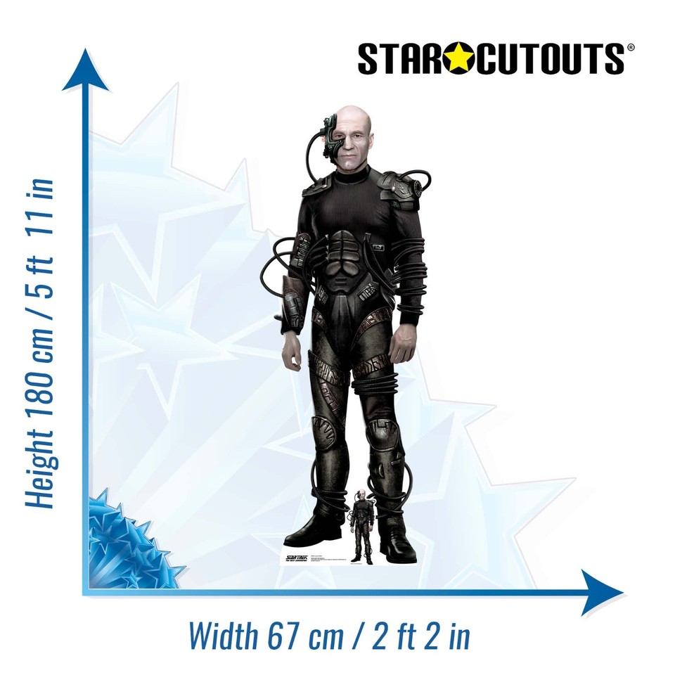Locutus De Borg Star Trek Taille Réelle en Carton Découpe Avec Sans ...