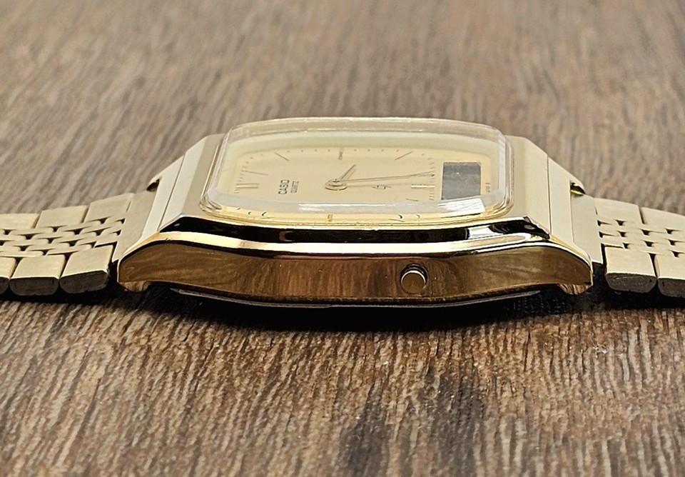 Vintage 80s Casio Watch 309 AQ-340G Analog and Digital Gold Tone ...