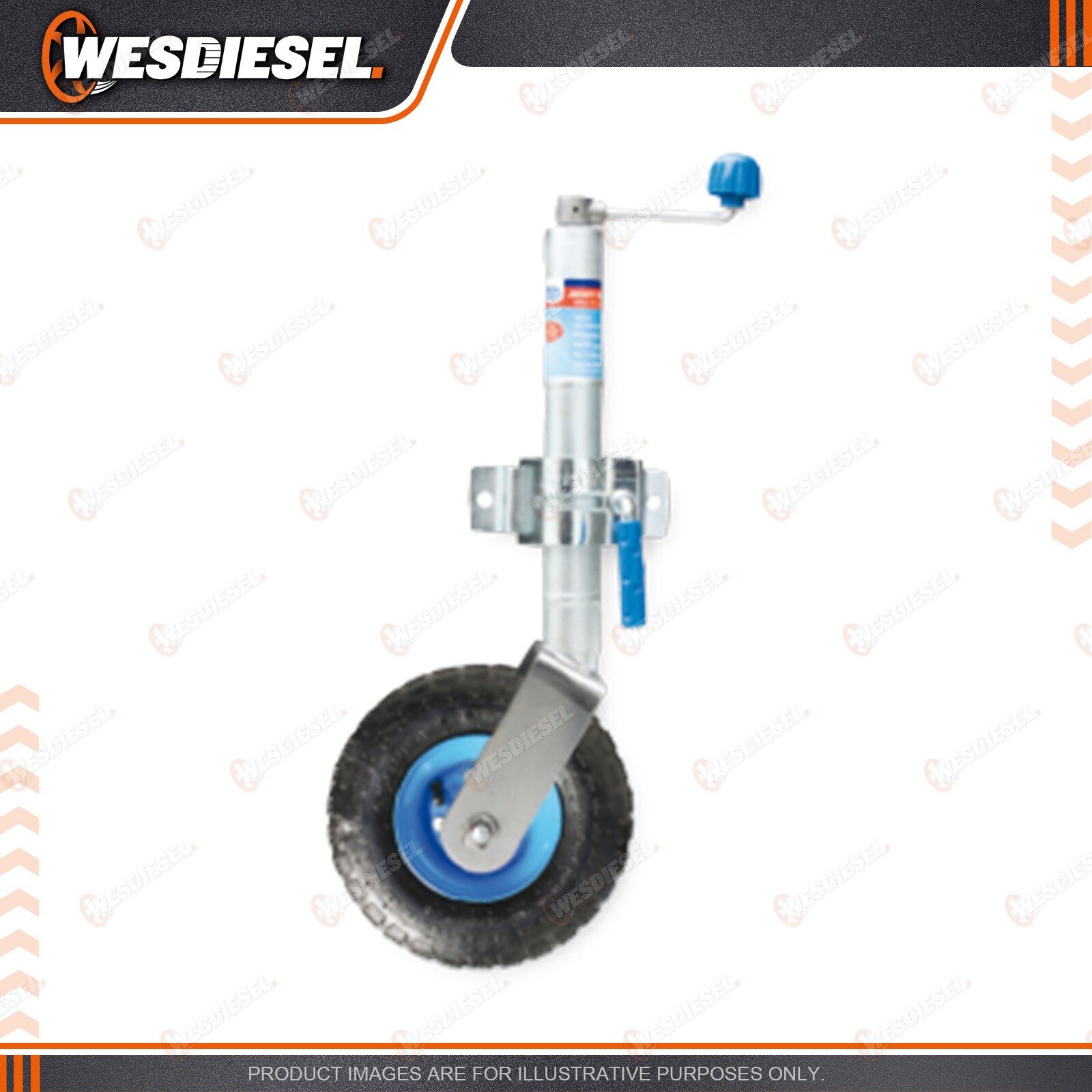 ARK Jockey Wheel - 10" Pneumatic Wheel with Bolt On/Weld On Clamp | eBay
