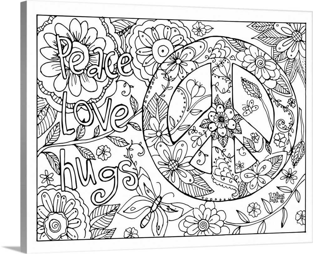 Peace And Love Coloring Pages