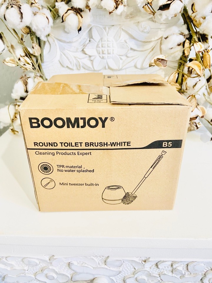 BOOMJOY Toilet Brush and Holder Set, Silicone Toilet Bowl Cleaner Brush ...