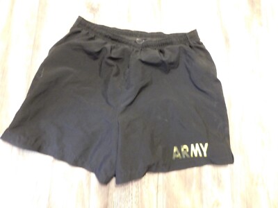 US ARMY APFU BLACK SHORTS PT TRUNKS SIZE MEDIUM | eBay