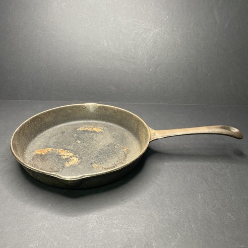 Antique c1910s Cast Iron Skillet Heavy Duty Frying Pan Foundry Poured ...