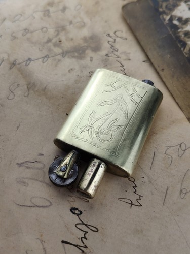 Vintage Ukrainie Brass Petrol Lighter WW1 Trench Art Lighter. Working ...