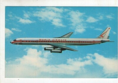 Vintage Post Card - World Airways Super Stretch DC-8 Intercontinental ...