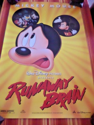 RUNAWAY BRAIN (1995) ORIGINAL MOVIE POSTER - DOUBLE-SIDED NUMBERED | eBay